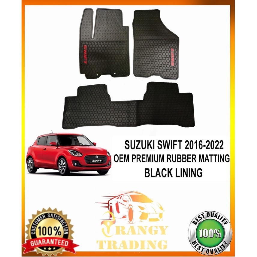 Suzuki Swift 2016 to 2022 OEM Premium Rubber Matting Black Lining 2017 ...