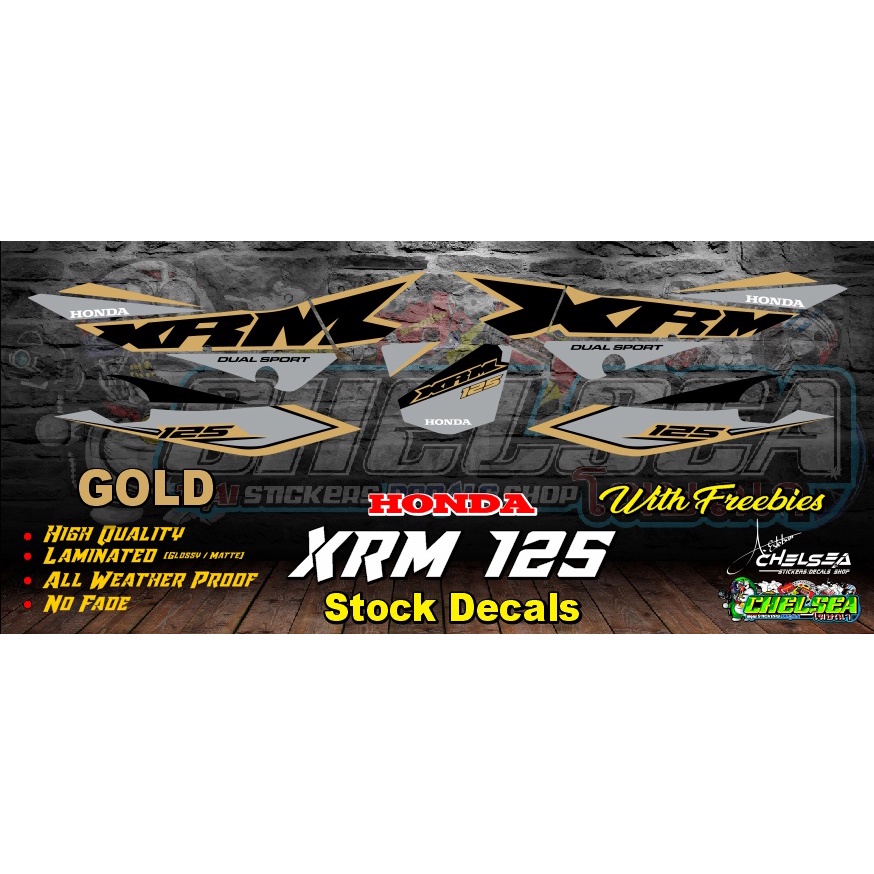 Honda XRM 125 Stock Decals / Stickers with freebies | Shopee Philippines