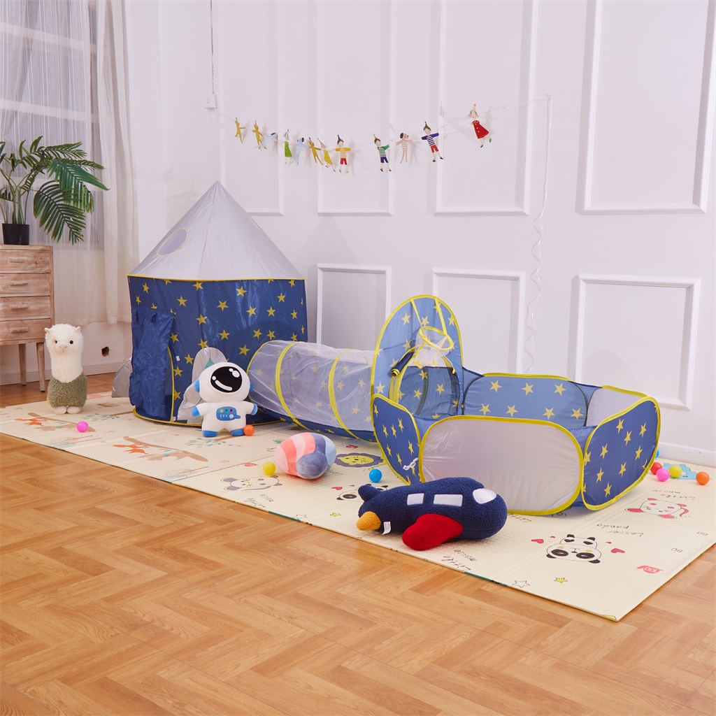 Portable 3 In1 Kid Crawling Tunnel Play Tent House Ball Pit Pool Tent ...