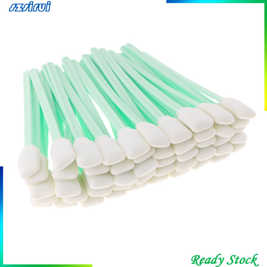 [ 50x Sponge Tip Foam Cleaning Swabs Sticks for all Inkjet Printer ...