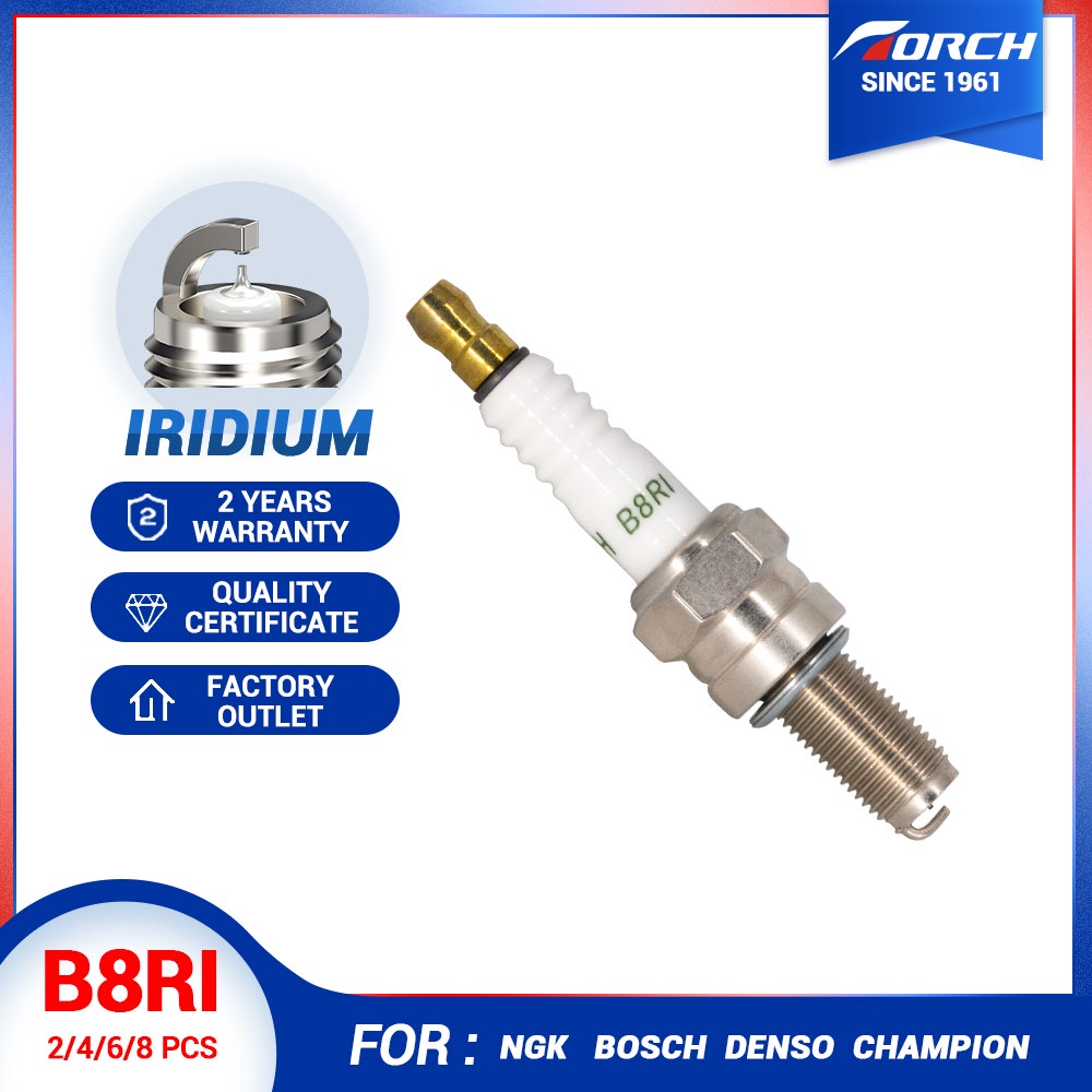 2/4/6/8pcs CR8EIX Motorcycle Iridium Spark Plug B8RI Replace For YZF ...