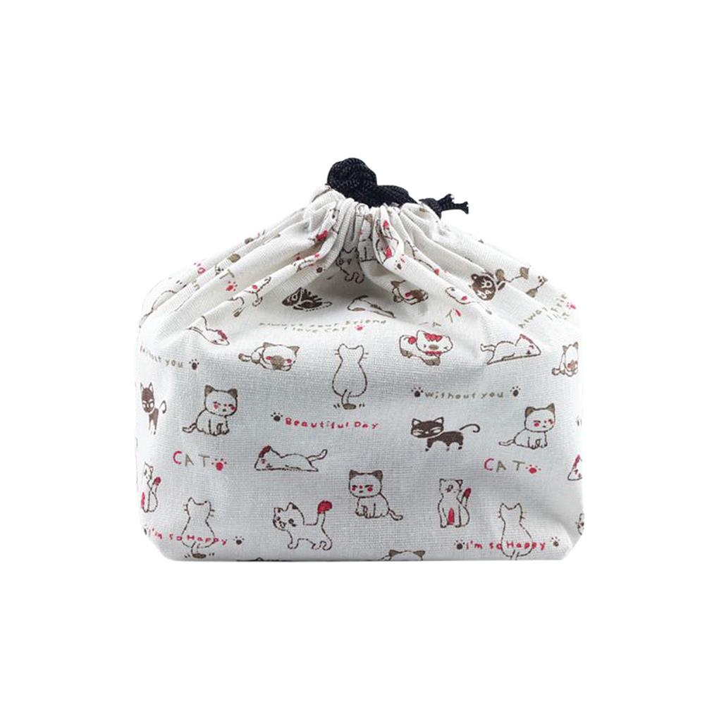 Lunch Bag Cotton Linen Japanese-style Traditional Style Lunch Box Pouch ...