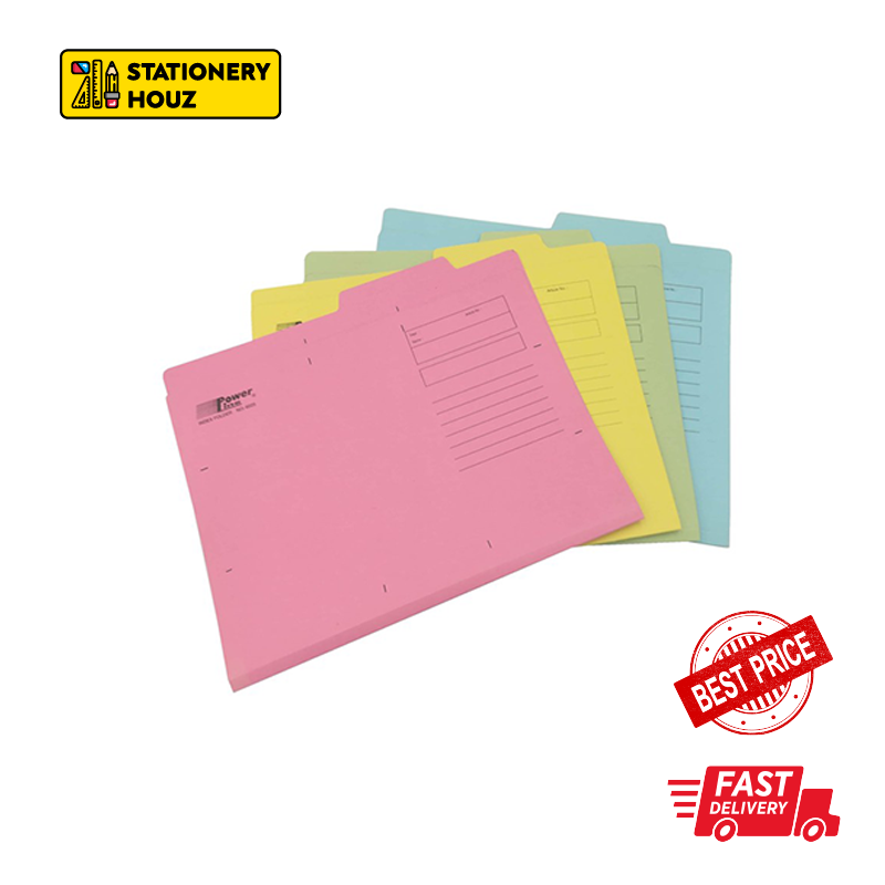 Stationery Houz PL6025 Index Folder File with tabs Slit for Fastener ...