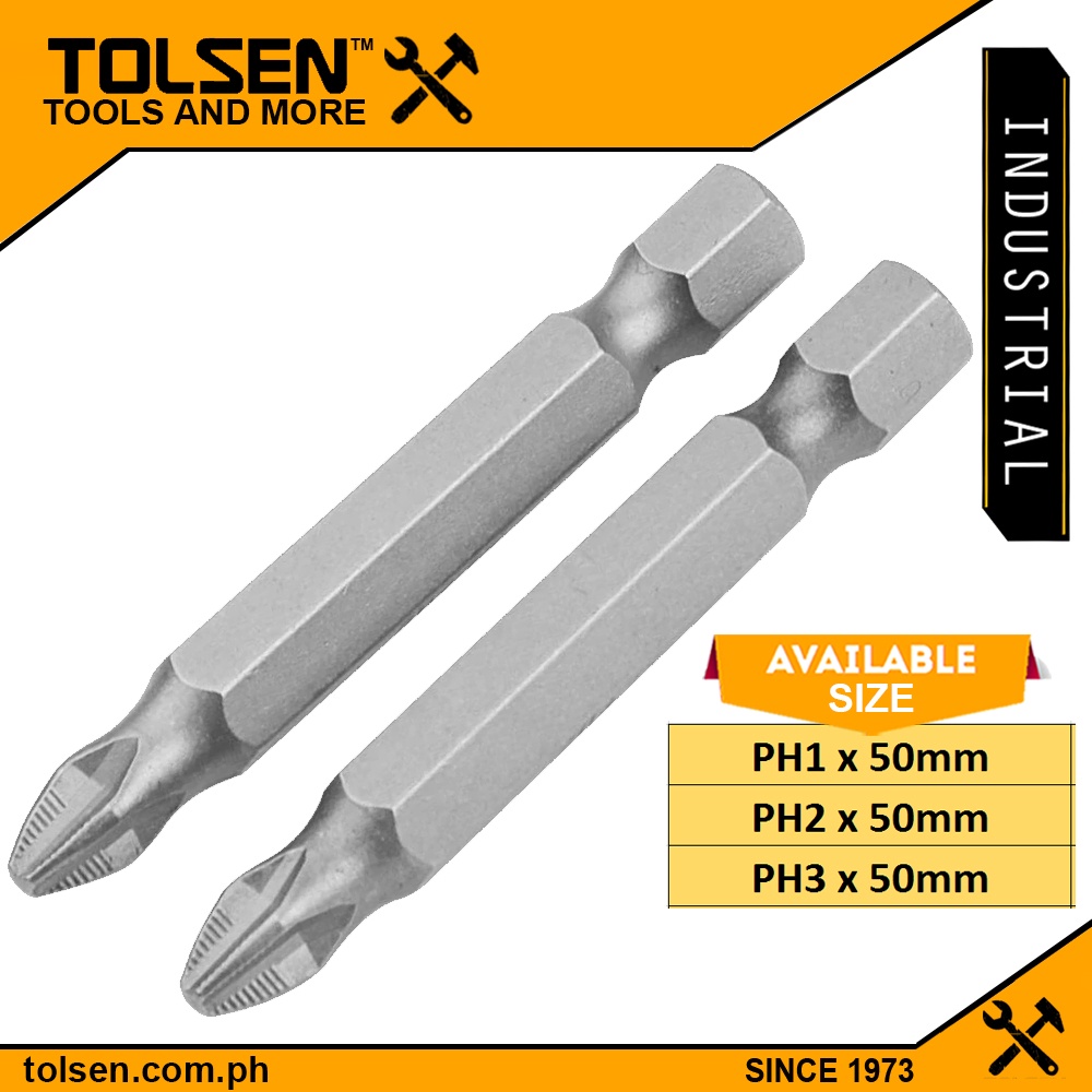 Tolsen Industrial 2pcs Philips Screwdriver Bit (PH1 - PH3) | Shopee ...