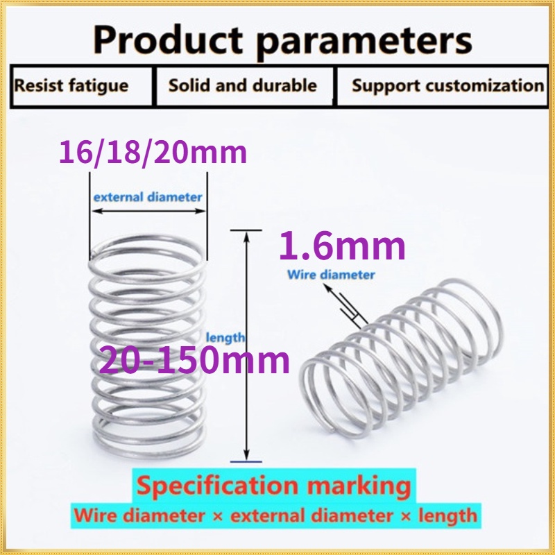 d1.6mm outer diameter 16mm 18mm 20mm compression spring length 20mm ...