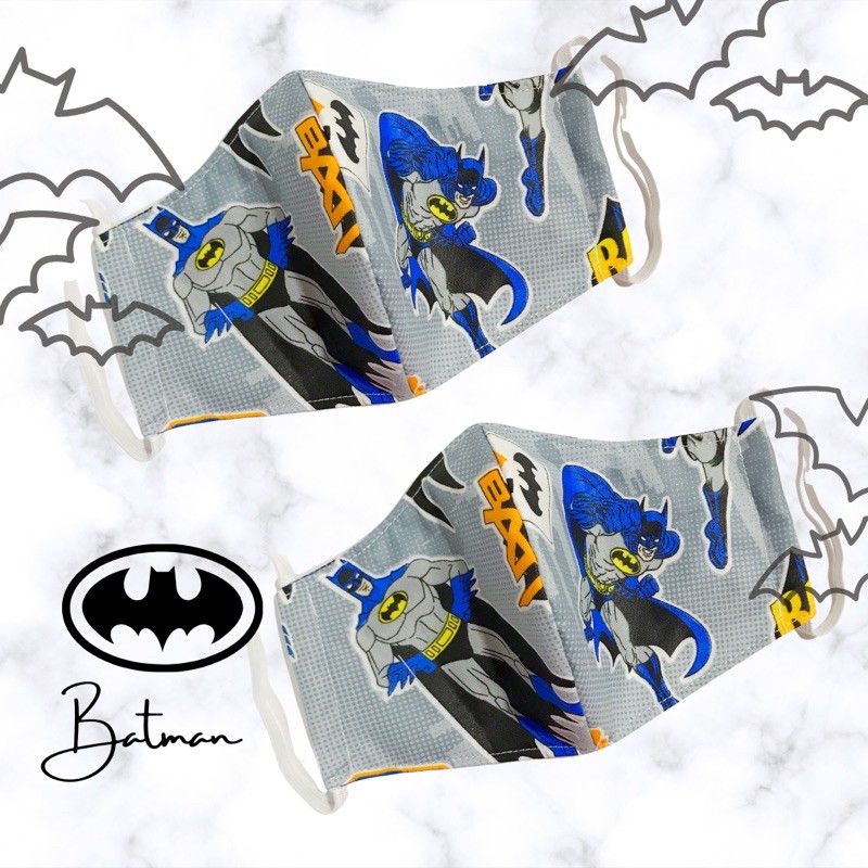 Batman duckbill 3 Layer Cloth Mask | Ready Hijab And Non Hijab Model ...
