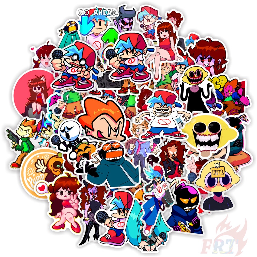 Friday Night Funkin Series 05 Music Rhythm Games Stickers 50Pcs/Set ...