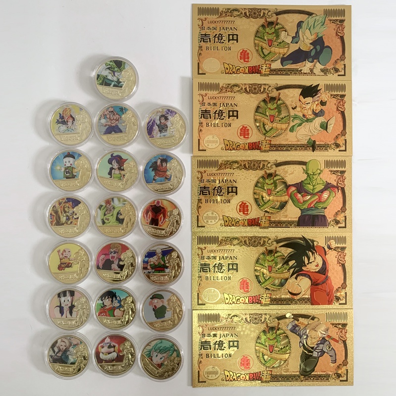 Anime Dragon-Ball 24K Gold Foil Banknote Cartoon Commemorative ...