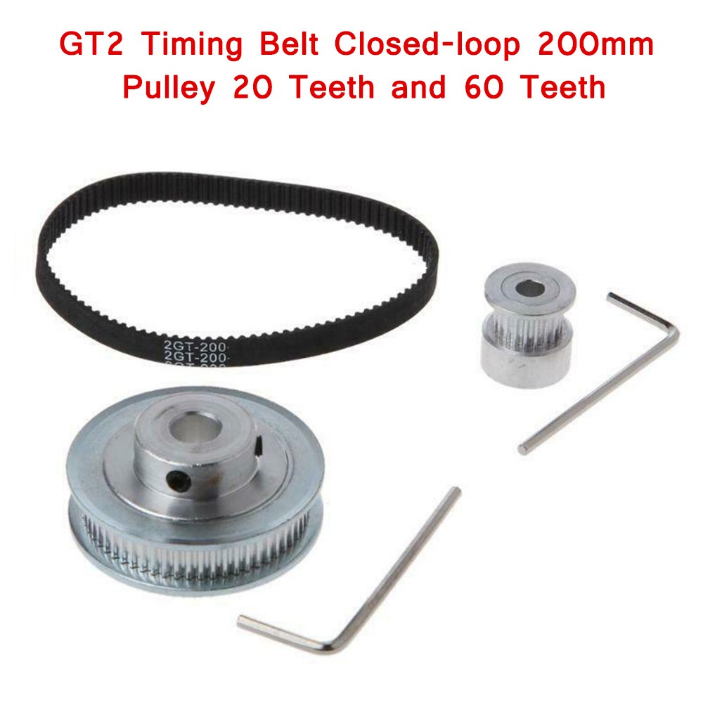 Gear 20 Teeth 200mm 2GT Pitch 2mm And 60 Teeth Belt Closed-loop GT2 ...