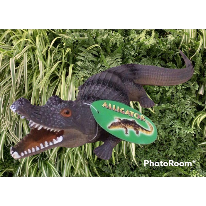 alligator toys crocodile toys w/ sounds rubberized | Shopee Philippines