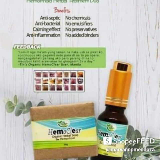 Hemoclear set pretty tins organic | Shopee Philippines