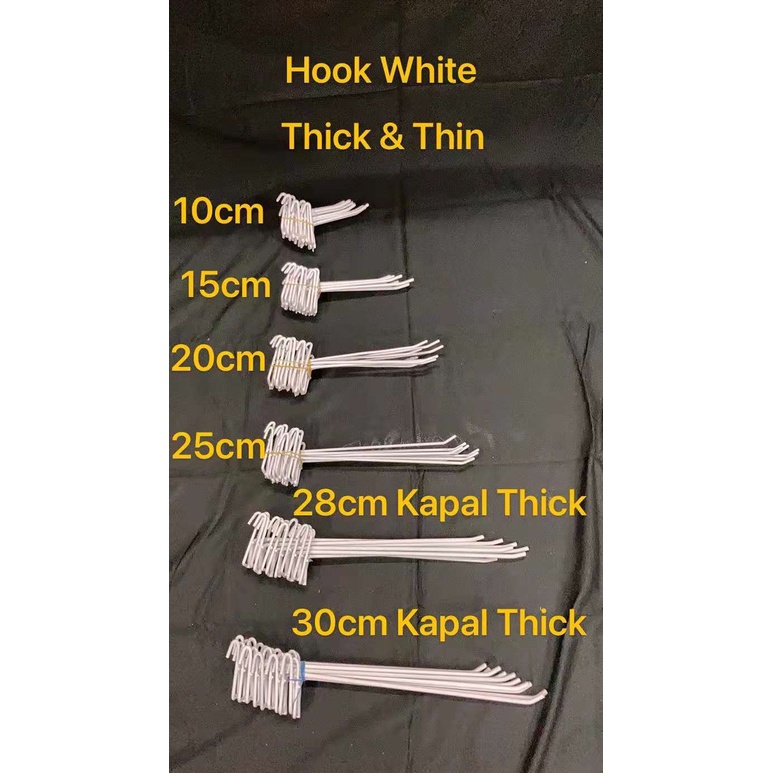 DIVI STORE's WIREMESH HOOK COATED 10/15/20/25/30CM SABITAN | Shopee ...