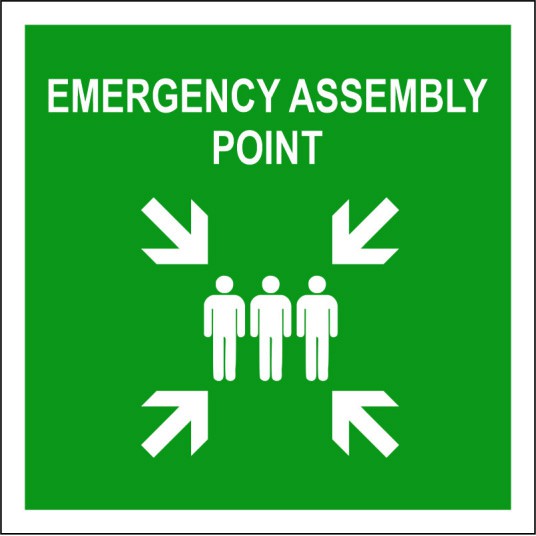 Assembly Area Sign Safety Signages Reflectorized Reflective Sticker ...