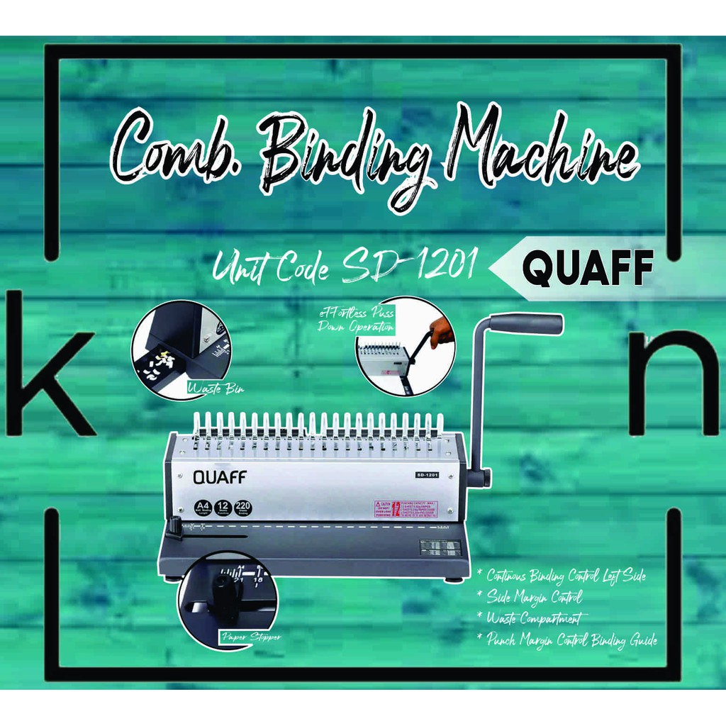 QUAFF RING BINDING MACHINE (SD-1201) | Shopee Philippines