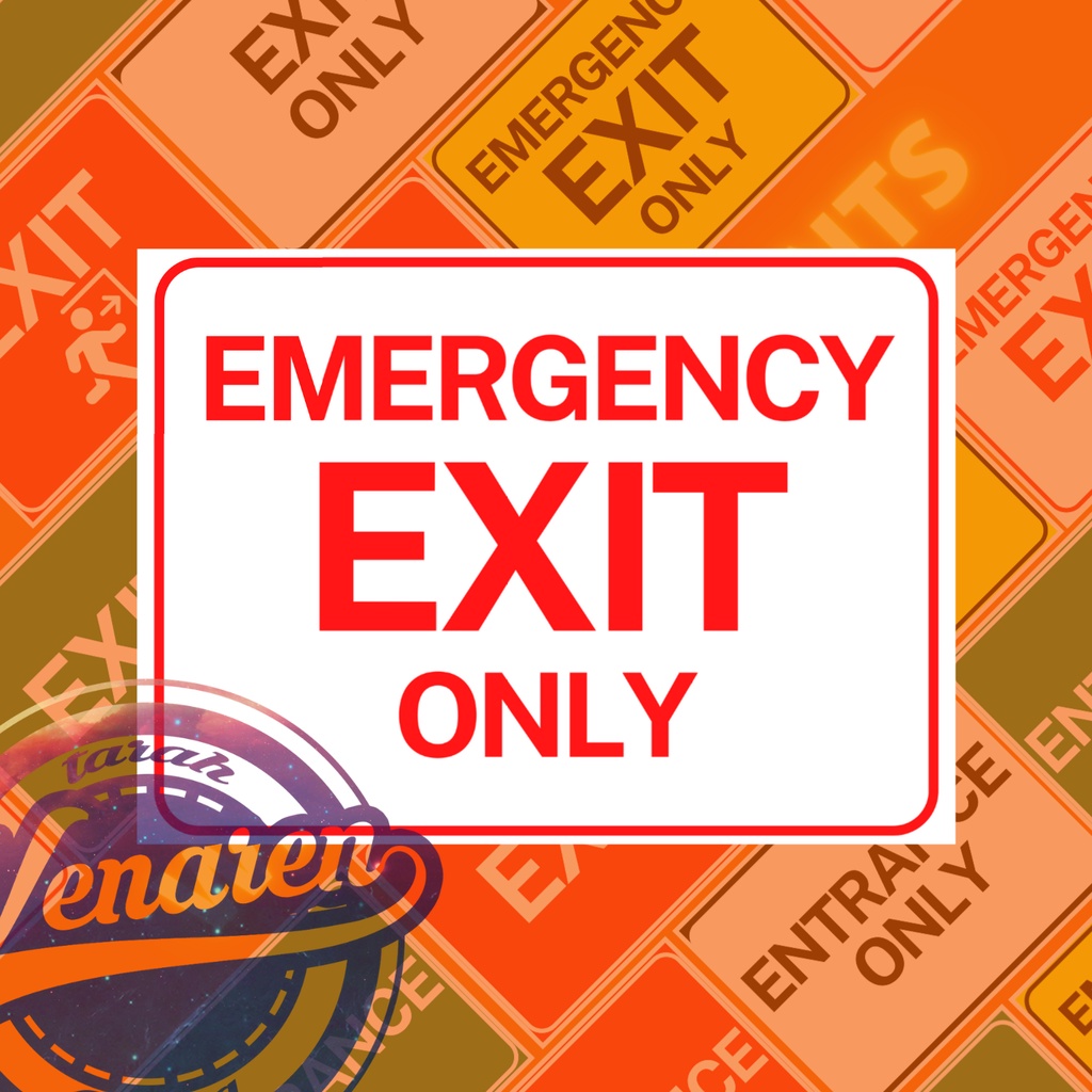 ENTRANCE EXIT ONLY EMERGENCY EXIT Laminated Sign Board A4 Signage ...
