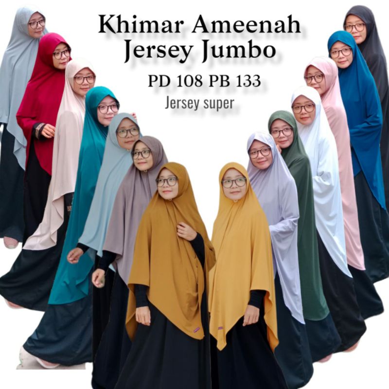 Khimar HIJAB JERSEY JUMBO SOFT PET/ JILBAB AMEENAH JERSEY SUPER ...