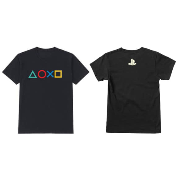 PS4 Logo T-Shirt Black / White 100% cotton (unisex) | Shopee Philippines