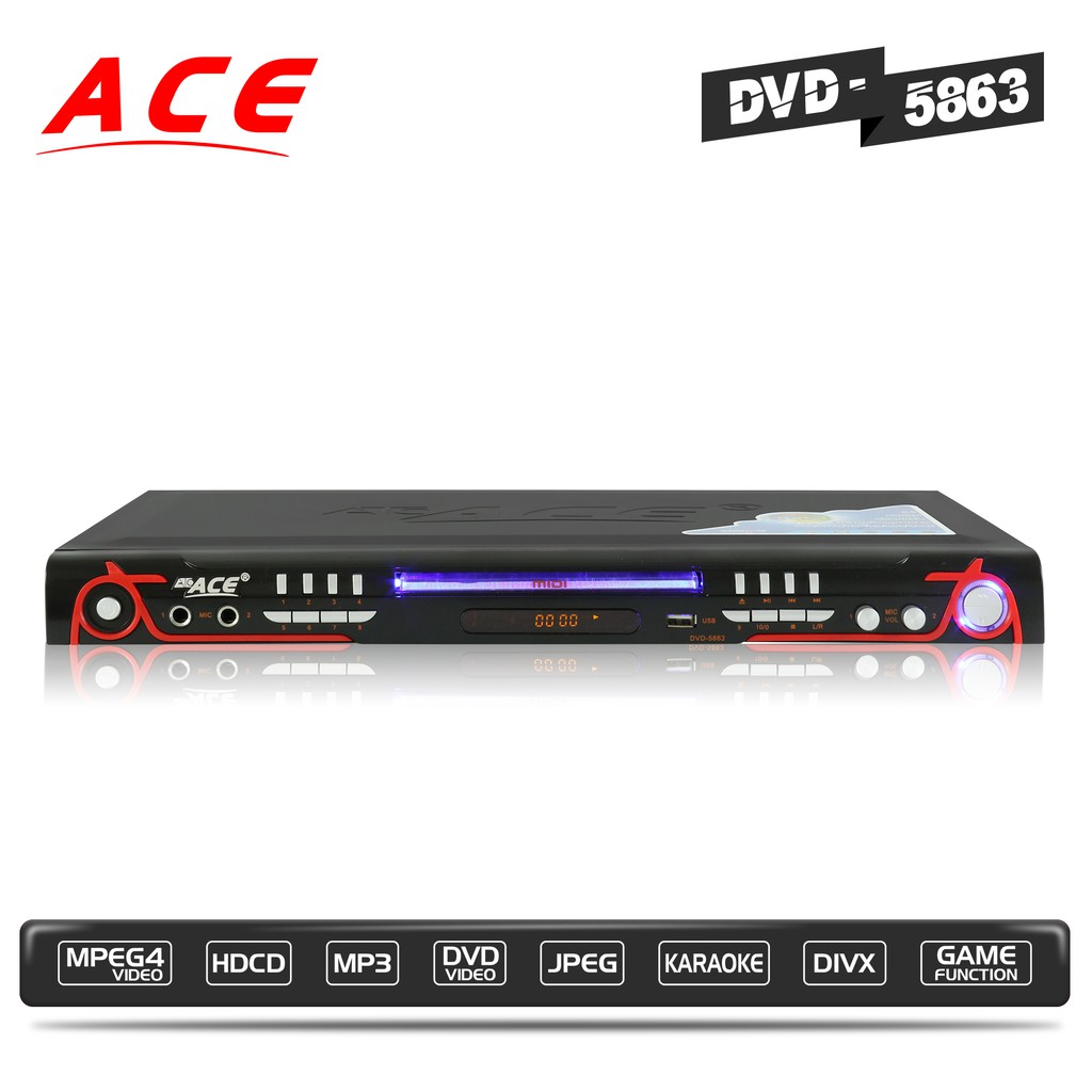 ACE MIDI-5863 karaoke DVD player | Shopee Philippines