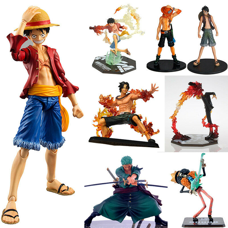 One piece 4 models PVC Roronoa Zoro Luffy ace Sanji action figure ...