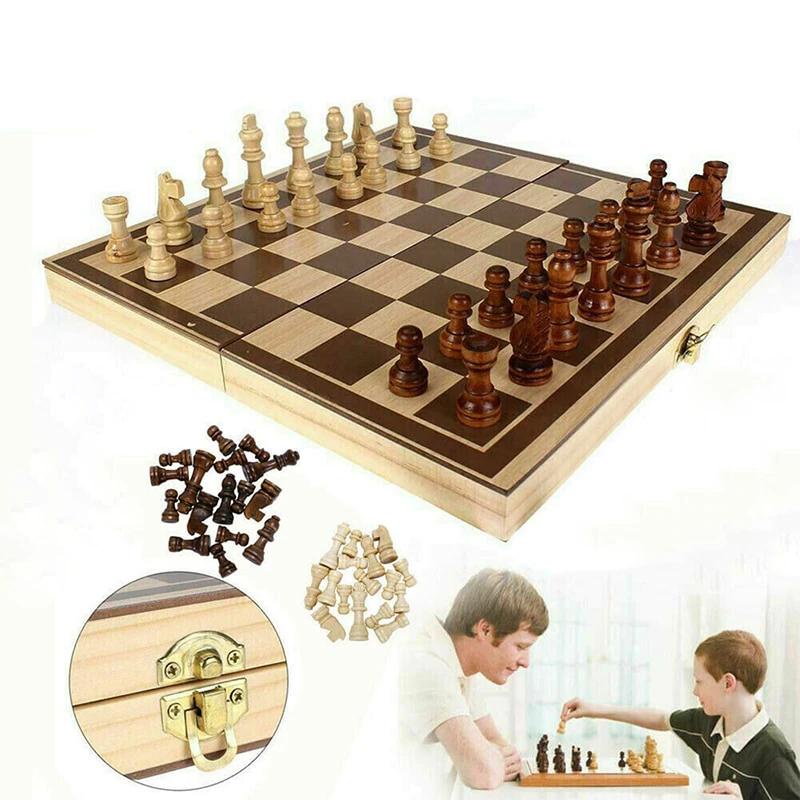 RCC Wooden Folding Chess Set High Quality Chess Board | Shopee Philippines