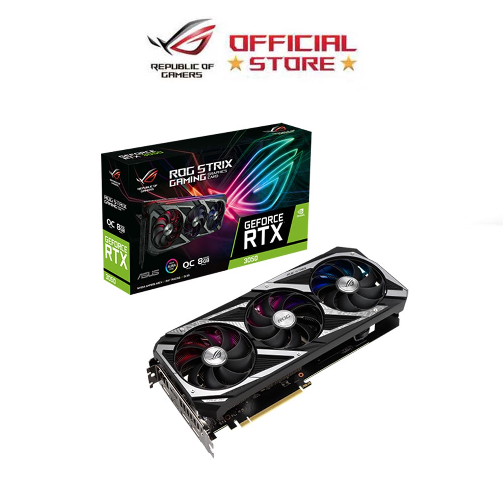 Asus ROG-STRIX-RTX3050-O8G-GAMING NVIDIA GeForce RTX 3050 8GB GDDR6 128 ...