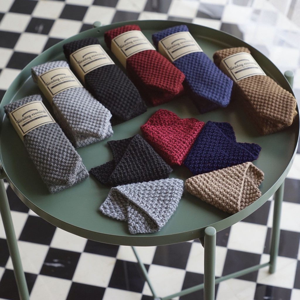 Knit Tie with Handkerchief Knitted with Pocket Square Tie/ Pengtai ...