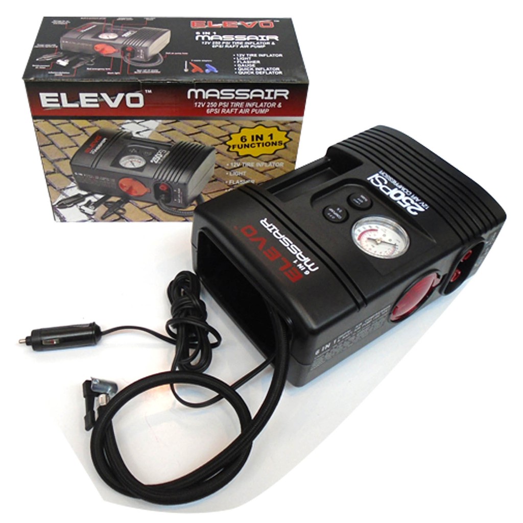 Concorde Elevo air compressor 6 in 1 12v 250psi with gauge and flasher Shopee Philippines