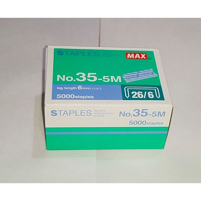 MAX Staples No. 35 - 5 M 5000 Staples leg length 6 mm (1/4) , MAX ...