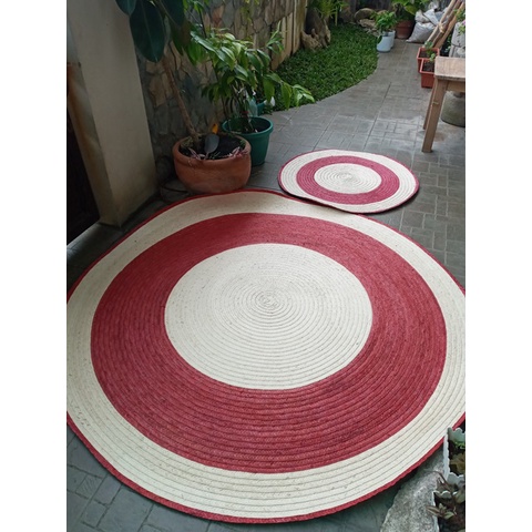Buri Mat / Buri Carpet / Native Carpet - Red Ring Design | Shopee ...
