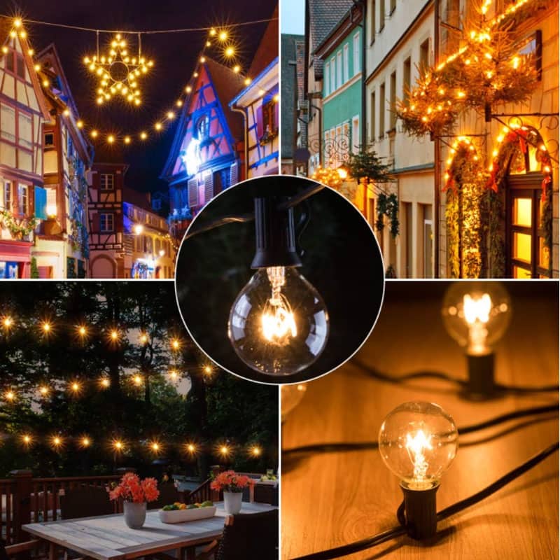 Plextone 5PCS Incandescent Globe Light Bulb With E12 Candelabra Clear ...