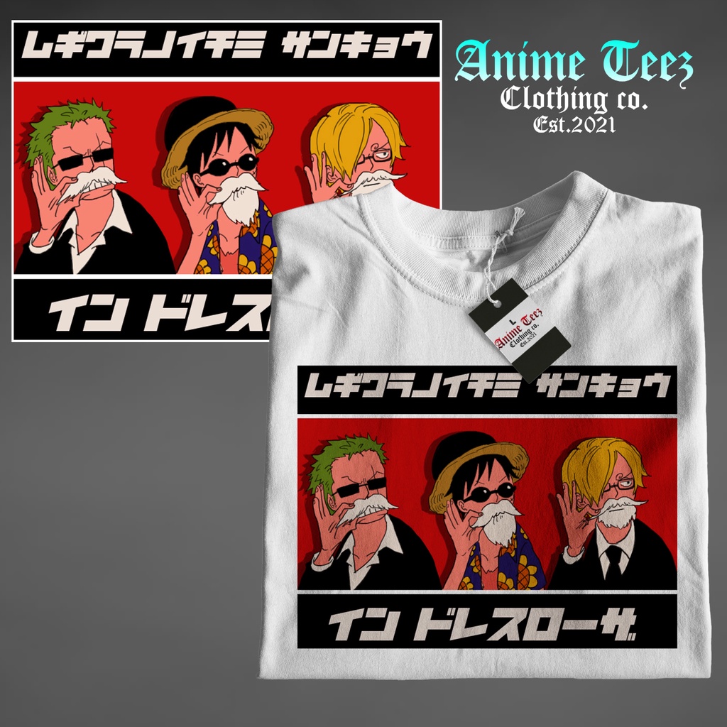 ↂAnime Shirt MONSTER TIRO LUFFY,SANJI,ZORO ONE PIECE T SHIRT SPANDEX ...