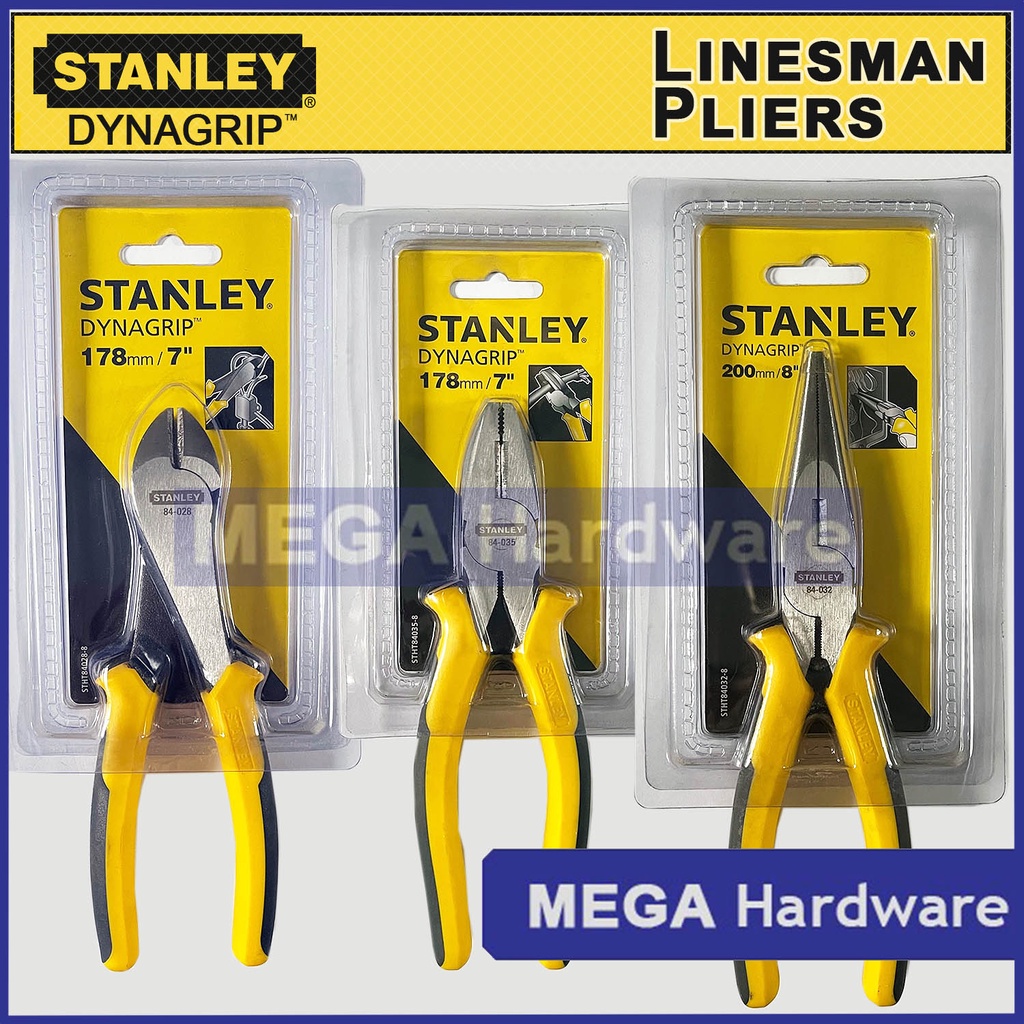 STANLEY Combination Pliers Cutters Dynagrip / Diagonal Cutting / Long ...