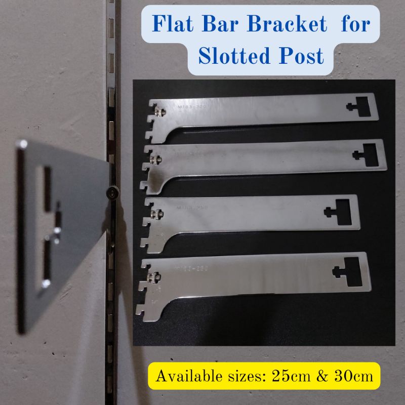 Flat Bar Bracket for Slotted Post Single Column | Shopee Philippines