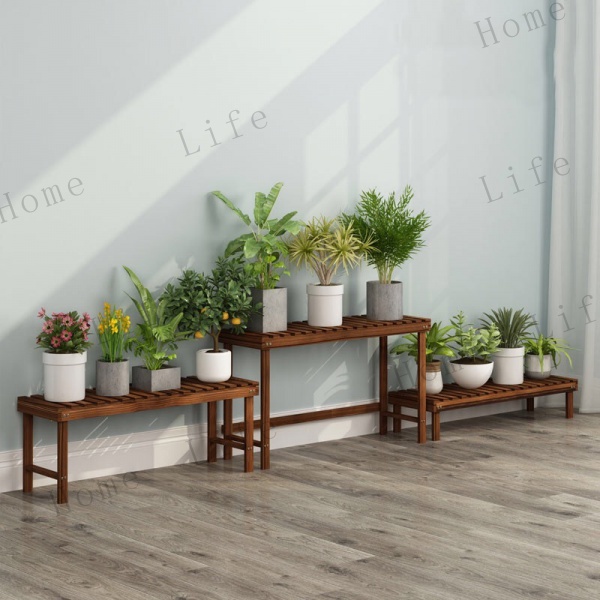 ☃ [High Quality]Flower Pot Rack Solid Wood Indoor Simple Flower Stand ...