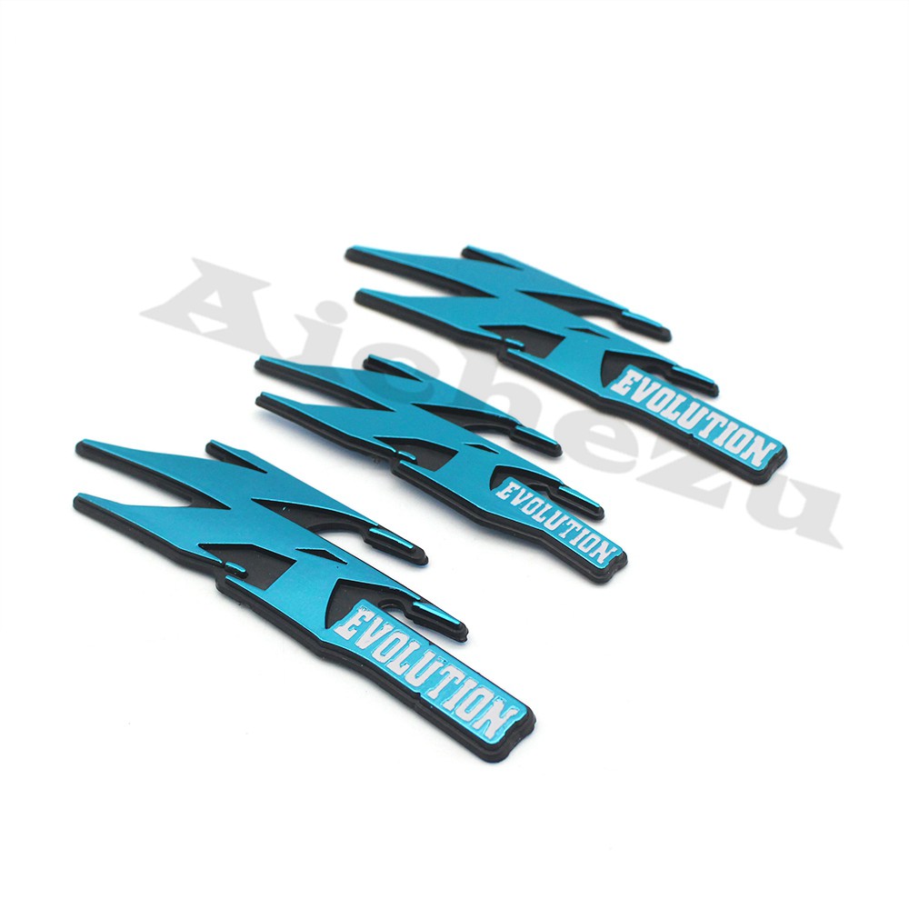 Motorcycle 3D Stereo Stickers Decals Scooter Body Fairing Blue/Chrome ...