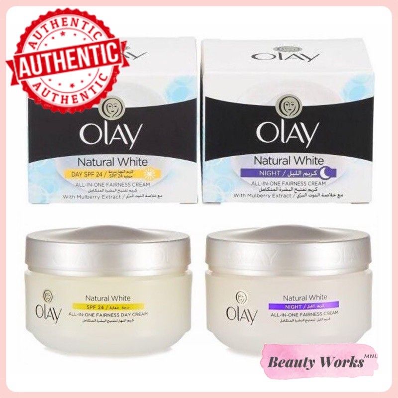 ORIGINAL OLAY Natural White All-in-One Fairness Day/Night Cream 50g ...