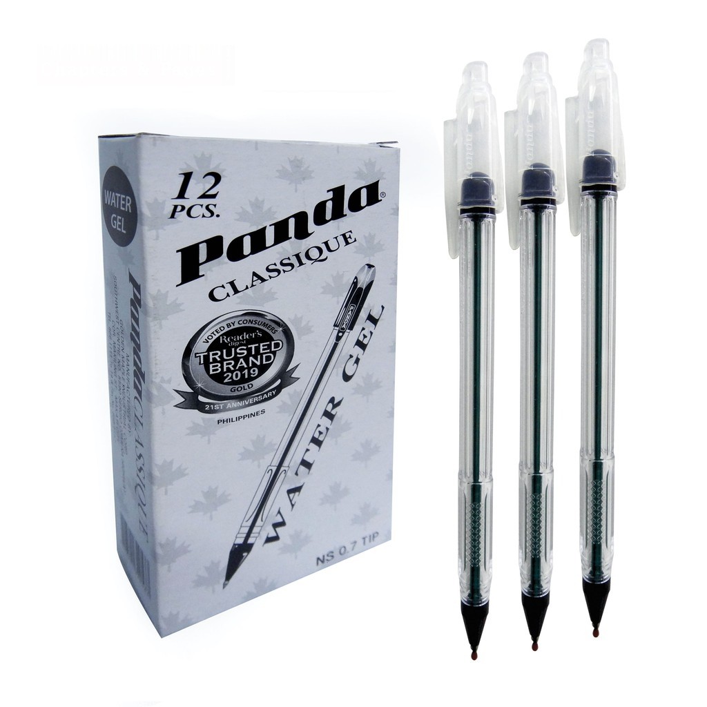 Panda Water Gel Pen Classique 12pcs School Office supplies Black/Blue ...