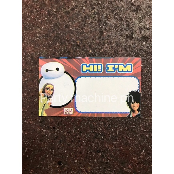 6pcs Big Hero / Baymax Party Name Tags | Shopee Philippines