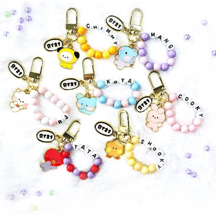 BT21 Minini metal keyring bead gold Official Authentic | Shopee Philippines