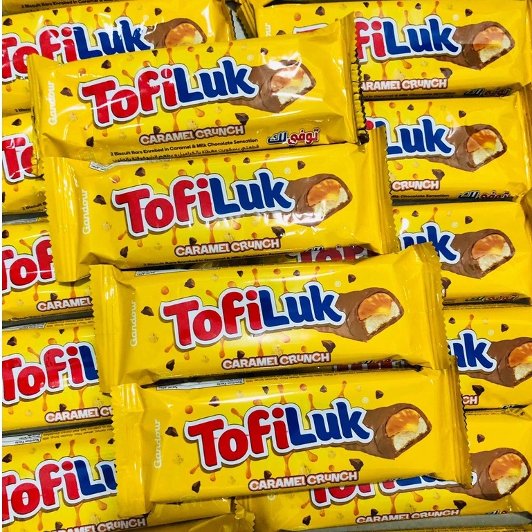 [BUNDLE OF 4] Tofiluk Caramel and Milk Chocolate Biscuit Bars 33g ...