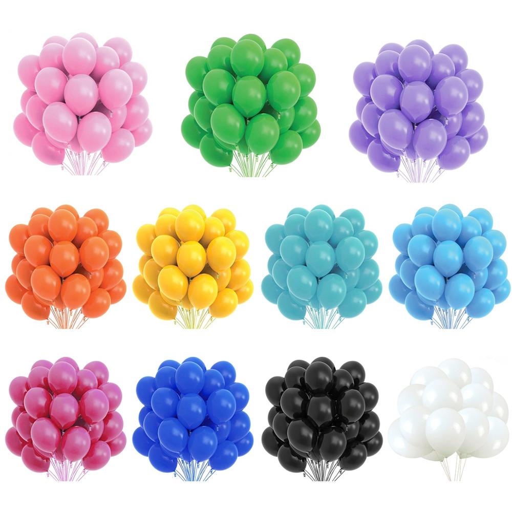 20pcs 12 inch solid color latex balloon birthday holiday party ...