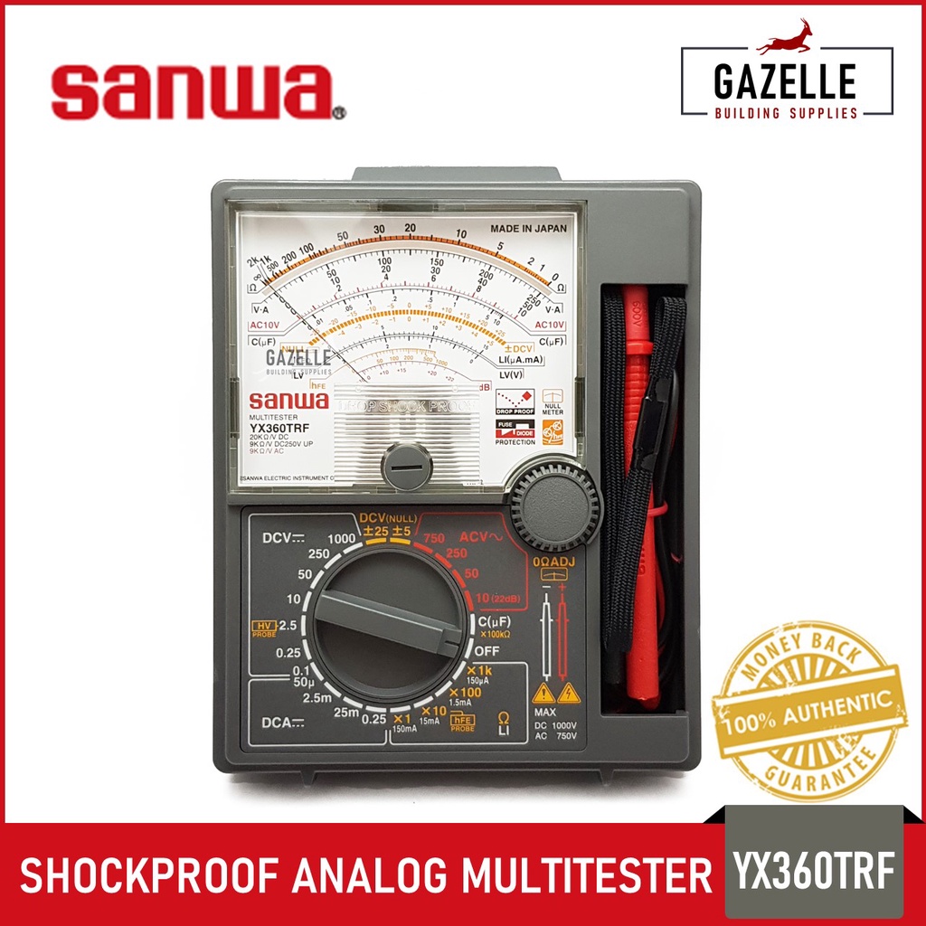 Sanwa Analog Multitester Multimeter Tester YX361TR / YX360TRF | Shopee ...