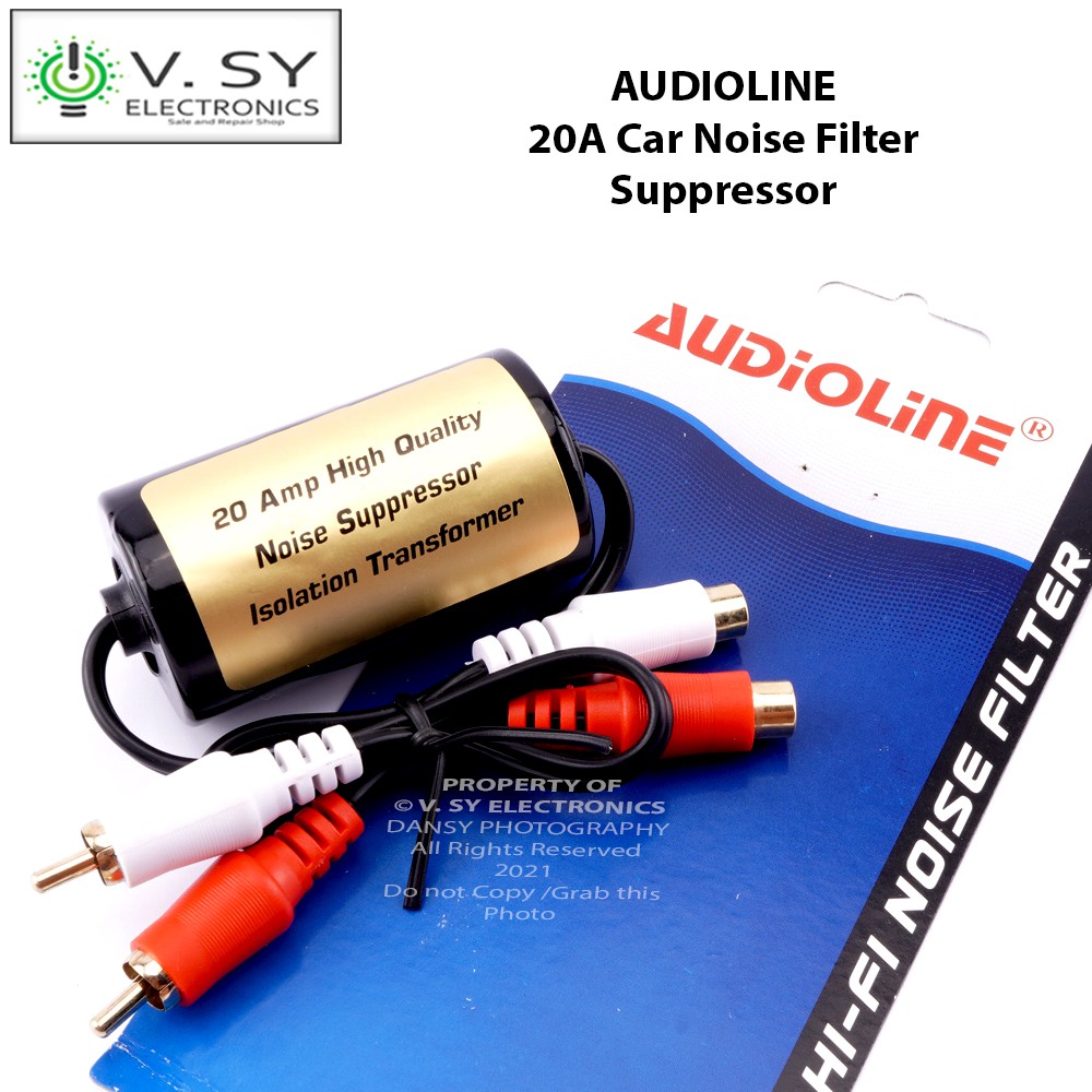 Audioline 15a 20a Car Rca Audio Noise Static Filter Ground Loop