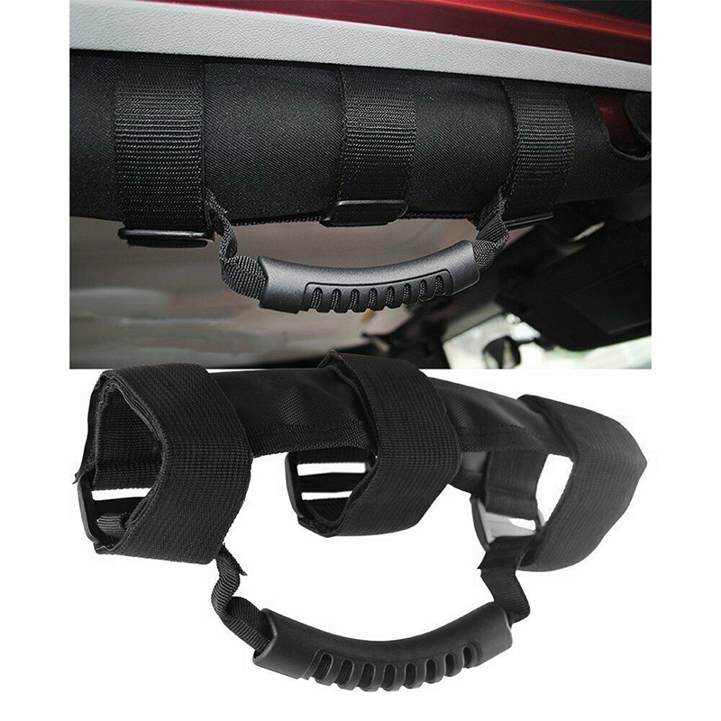 2pcs Roof Roll Bar Handles Grips Black Fit for Jeep Wrangler CJ YJ TJ ...