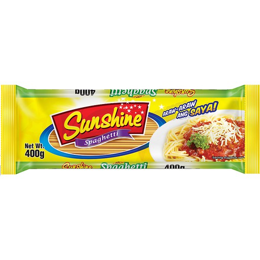 Sunshine Spaghetti Pasta 400 grams | Shopee Philippines