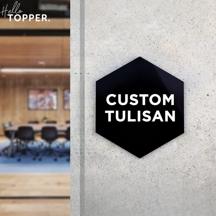 Custom Hexagon Acrylic Sign Writing | Acrylic Sign Board | Sign Board ...
