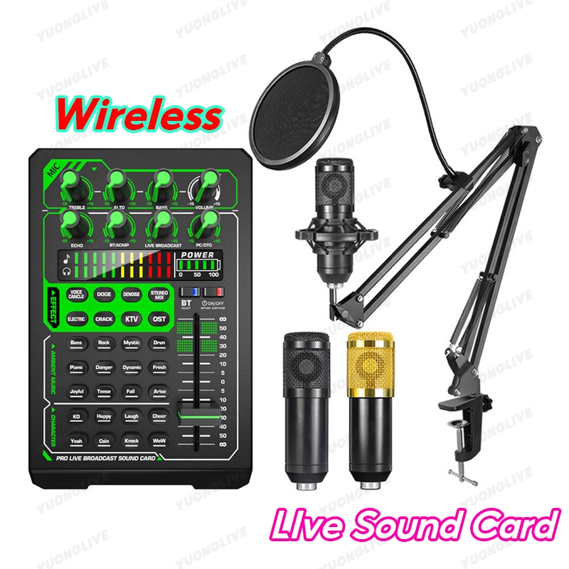 EVO Sound Card E1 Wireless with Microphone Tripod Mikrofon Live ...