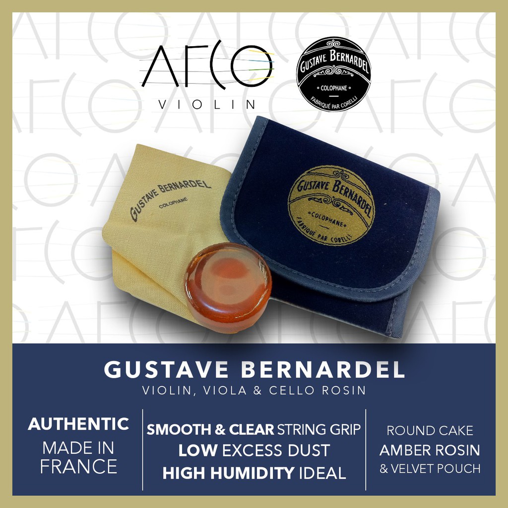 GUSTAVE BERNARDEL amber rosin for violin, viola, cello | ARCO Violin ...