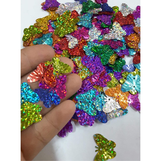 Assorted Colour Butterfly Sequins (20gram/100gram) | Shopee Philippines