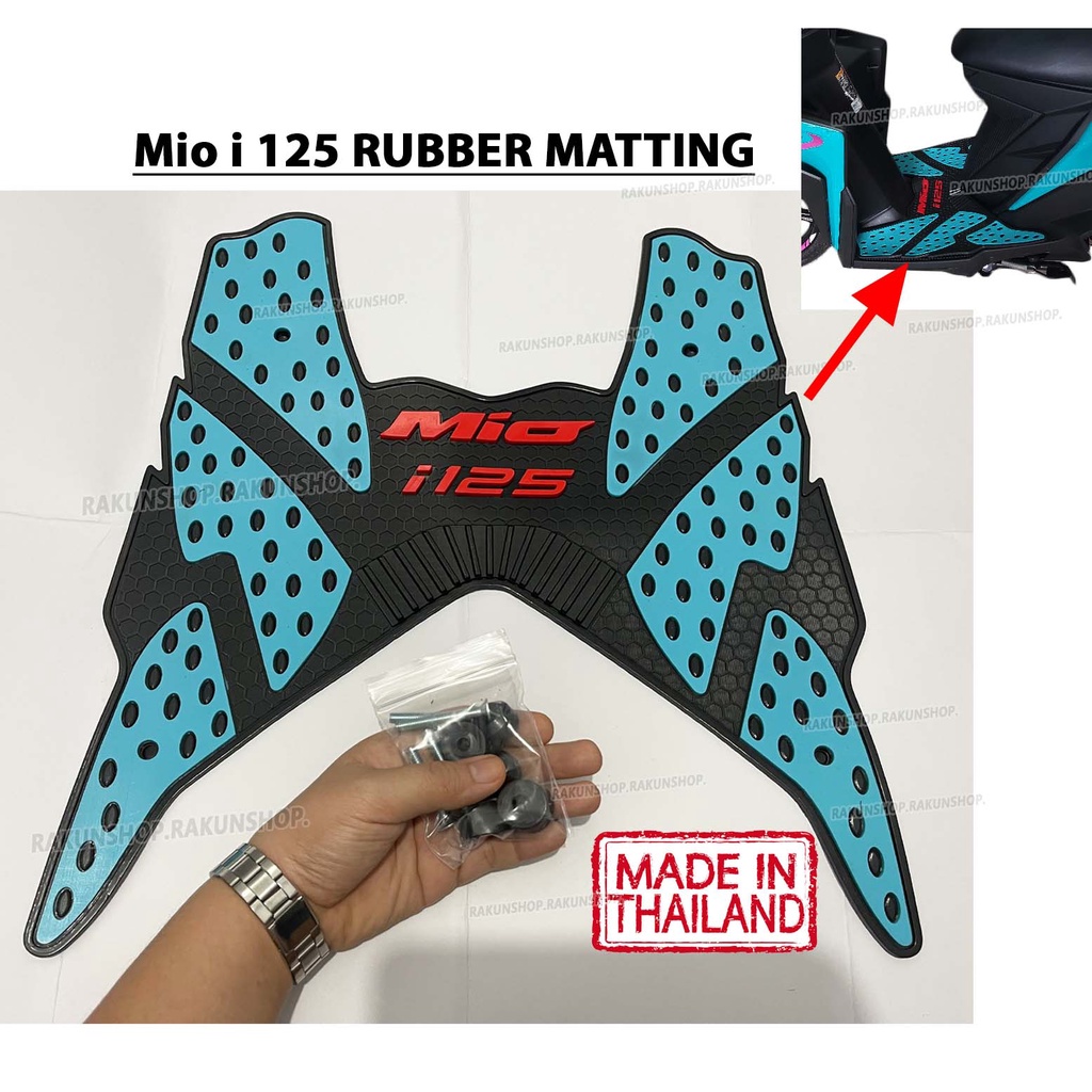 Mio i 125 Rubber matting for m3 YAMAHA CYAN COLOR Made in THAILAND with ...